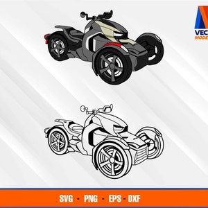 2023 Ryker Sport Three Wheeler Motorcycle EPS - SVG - PNG - Dxf Vector ...
