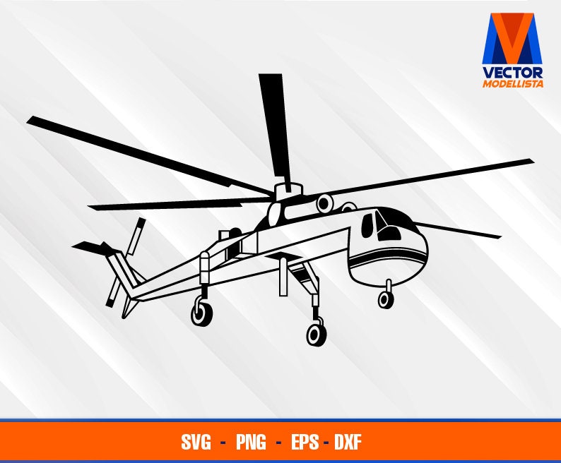 European Skycrane Erickson Air Crane SVG EPS PNG Dxf Vector Art Cricut ...
