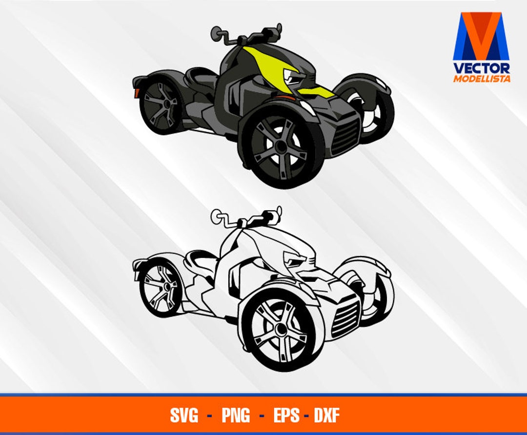 2021 Ryker Three Wheeler Motorcycle EPS - SVG - PNG - Dxf Vector Art ...