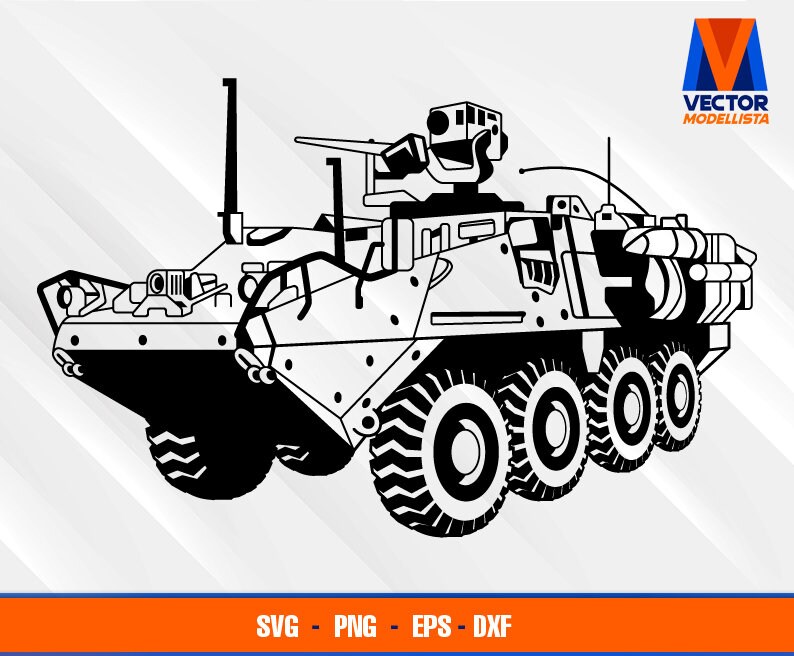 M1127 Reconnaissance Vehicle EPS SVG PNG Dxf Vector Art Cricut ...
