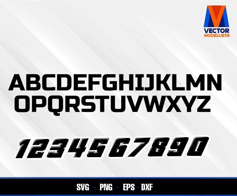 Race Car Number Plate Racing Numbers and Alphabet SVG EPS PNG Dxf ...