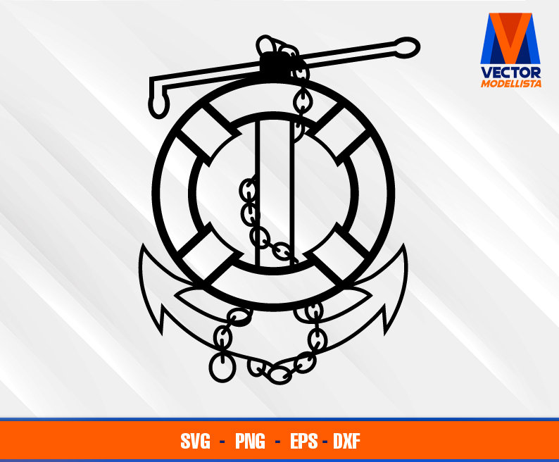 USCG Marine Safety Specialist Deck MSSD Rating Pin Badge EPS - Svg ...