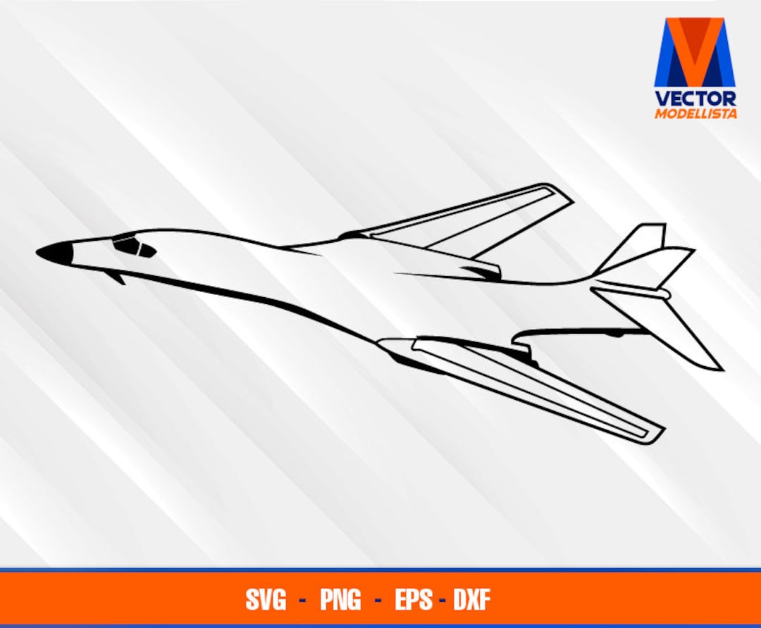 B-1B Lancer SVG - EPS - PNG - Dxf Vector Art - Plane in the Air Cricut ...