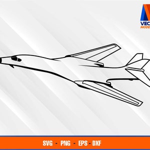 B-1B Lancer SVG - EPS - PNG - Dxf Vector Art - Plane in the Air Cricut ...