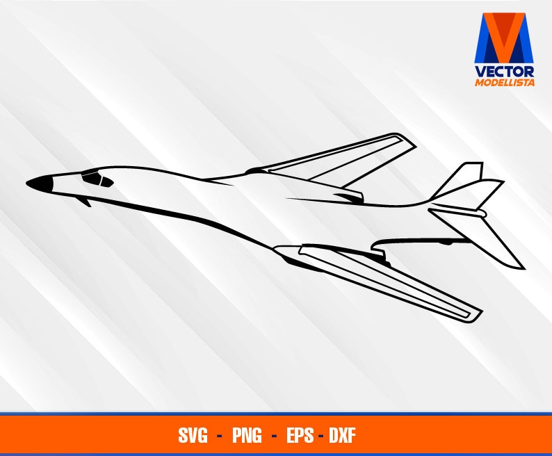 B-1B Lancer SVG - EPS - PNG - Dxf Vector Art - Plane in the Air Cricut ...