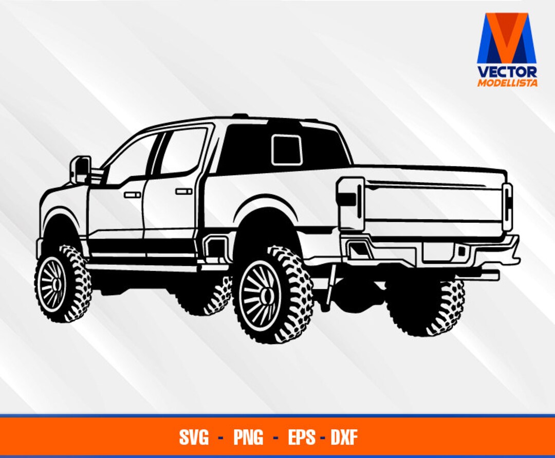 F350 2023 Pickup - Car Vector - Car Digital - Car Svg - F150 – Svg Eps ...