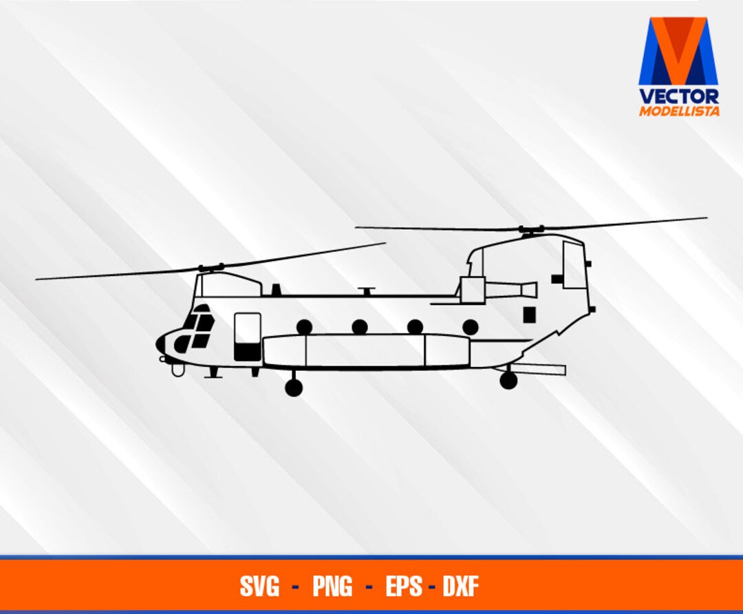 Chinook Hc5 SVG - EPS - PNG - Dxf Vector Art - Us Air Force Cricut ...