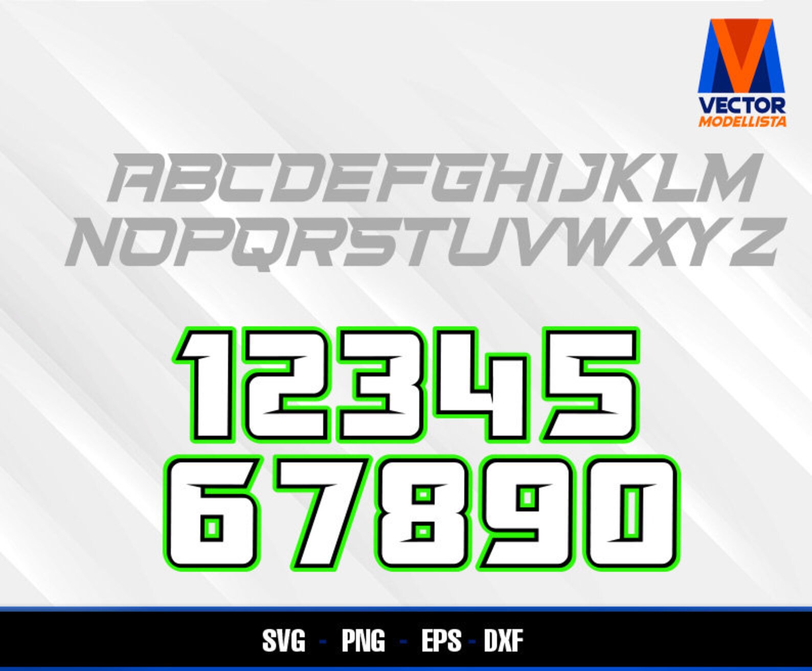 Motocross Racing Number Plate - Racing Alphabet and Numbers SVG - EPS ...