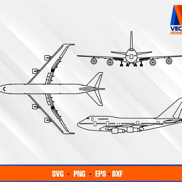 747 Blueprint Svg - Etsy