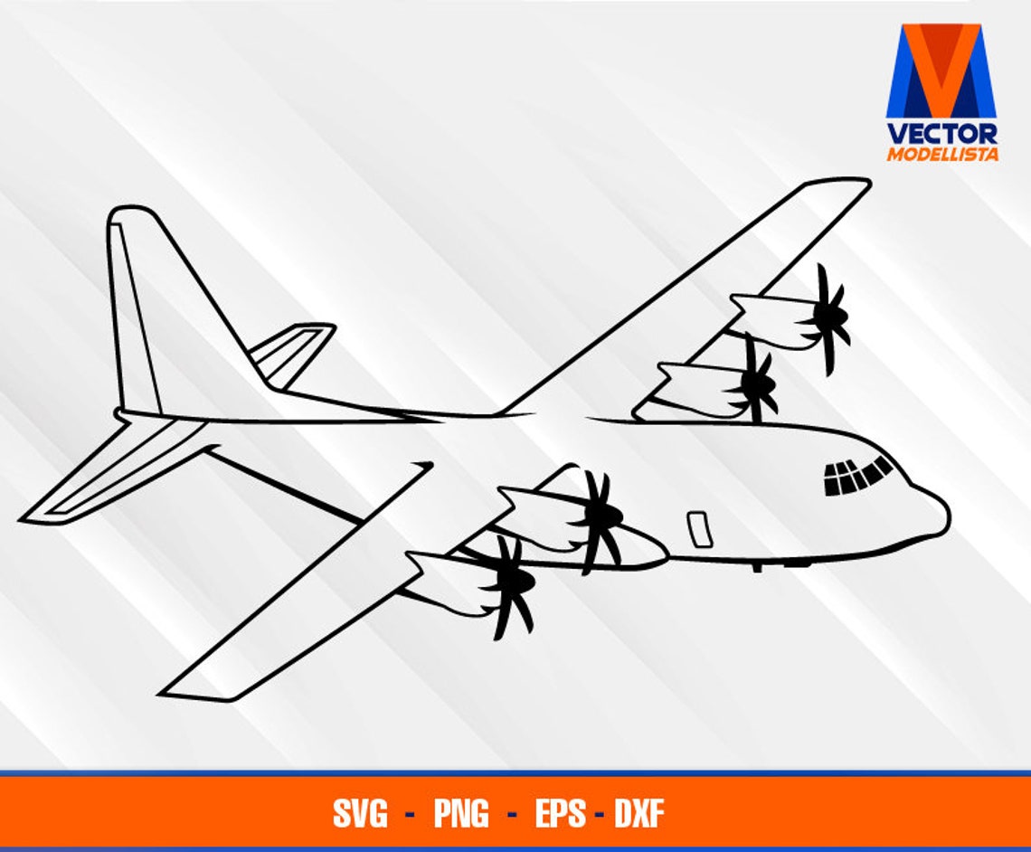 C-130J SVG EPS PNG Dxf Vector Art Us Air Force Cricut Silhouette Cameo - Etsy
