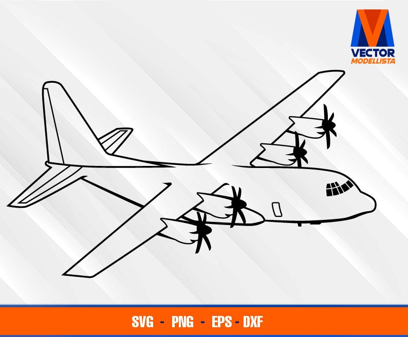 C-130J SVG EPS PNG Dxf Vector Art Us Air Force Cricut - Etsy Italia