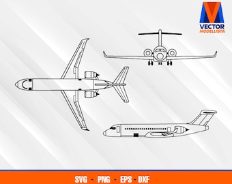 B737-300 Airplane Blueprint EPS SVG PNG Dxf Vector Art - Etsy
