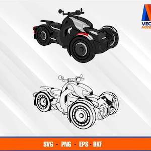 2023 Ryker Rally Three Wheeler Motorcycle EPS - SVG - PNG - Dxf Vector ...
