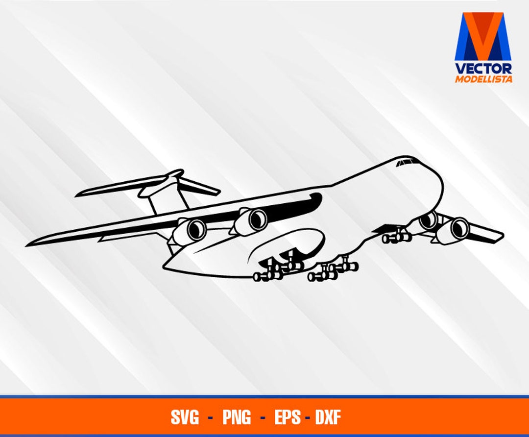 C-5A Galaxy SVG - EPS - PNG - Dxf Vector Art - Us Air Force Cricut ...