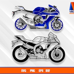 Yzf-r1 Motorcycle EPS - SVG - PNG - Dxf Vector Art - Cricut ...