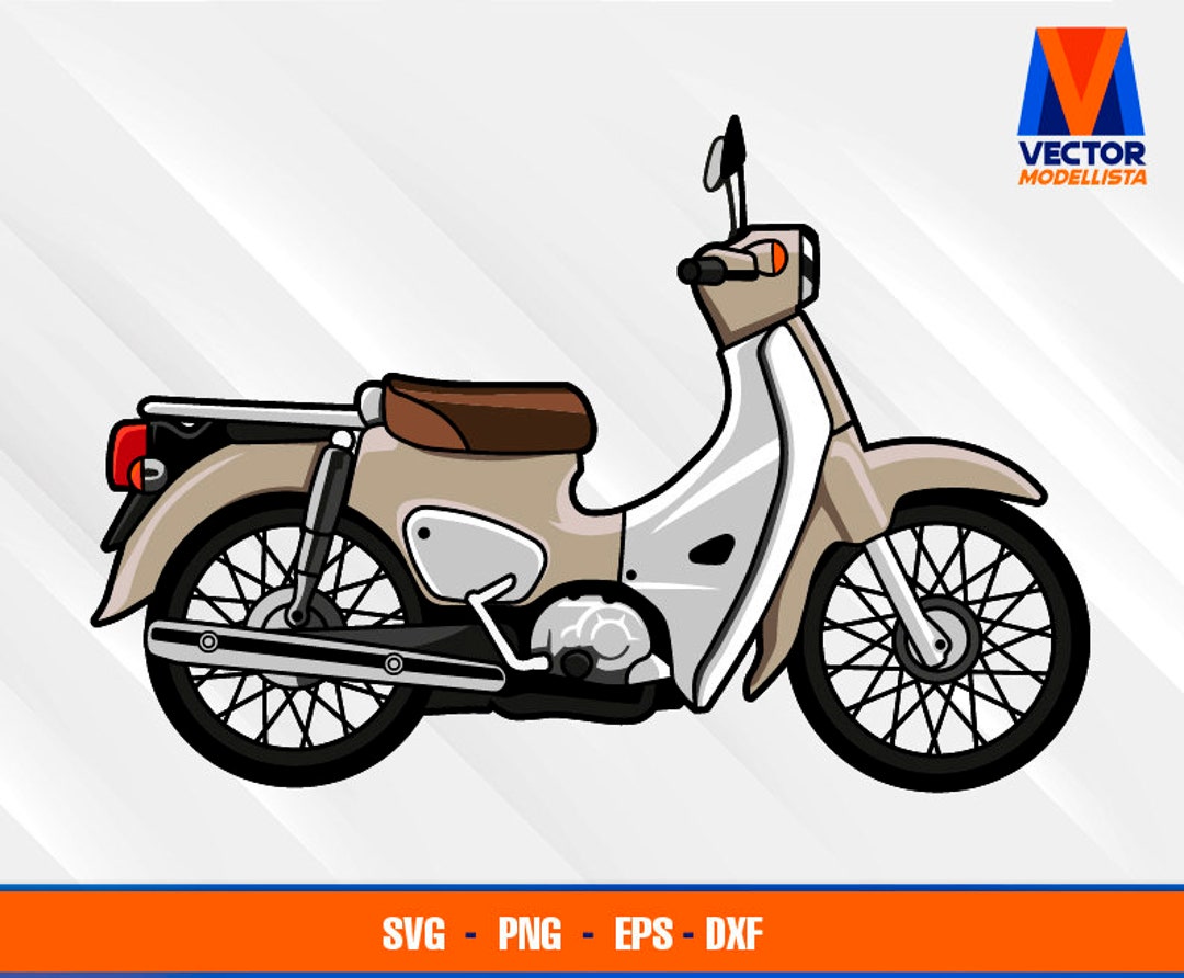 Super Cub C90 Motorcycle EPS SVG PNG Dxf Vector Art - Etsy