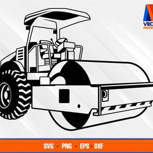 Road Roller SVG PNG Dxf Vector Art Cricut Silhouette Cameo - Etsy