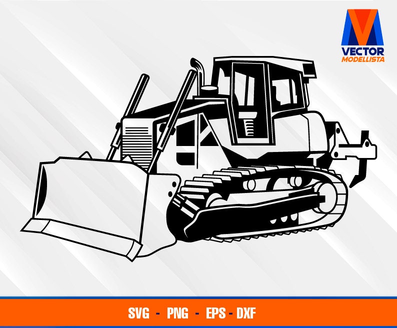 Crawler Bulldozer EPS - SVG - PNG - Dxf Vector Art - Etsy