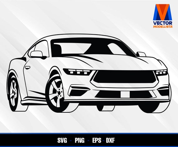 Ford Mustang Dark Horse Outline
