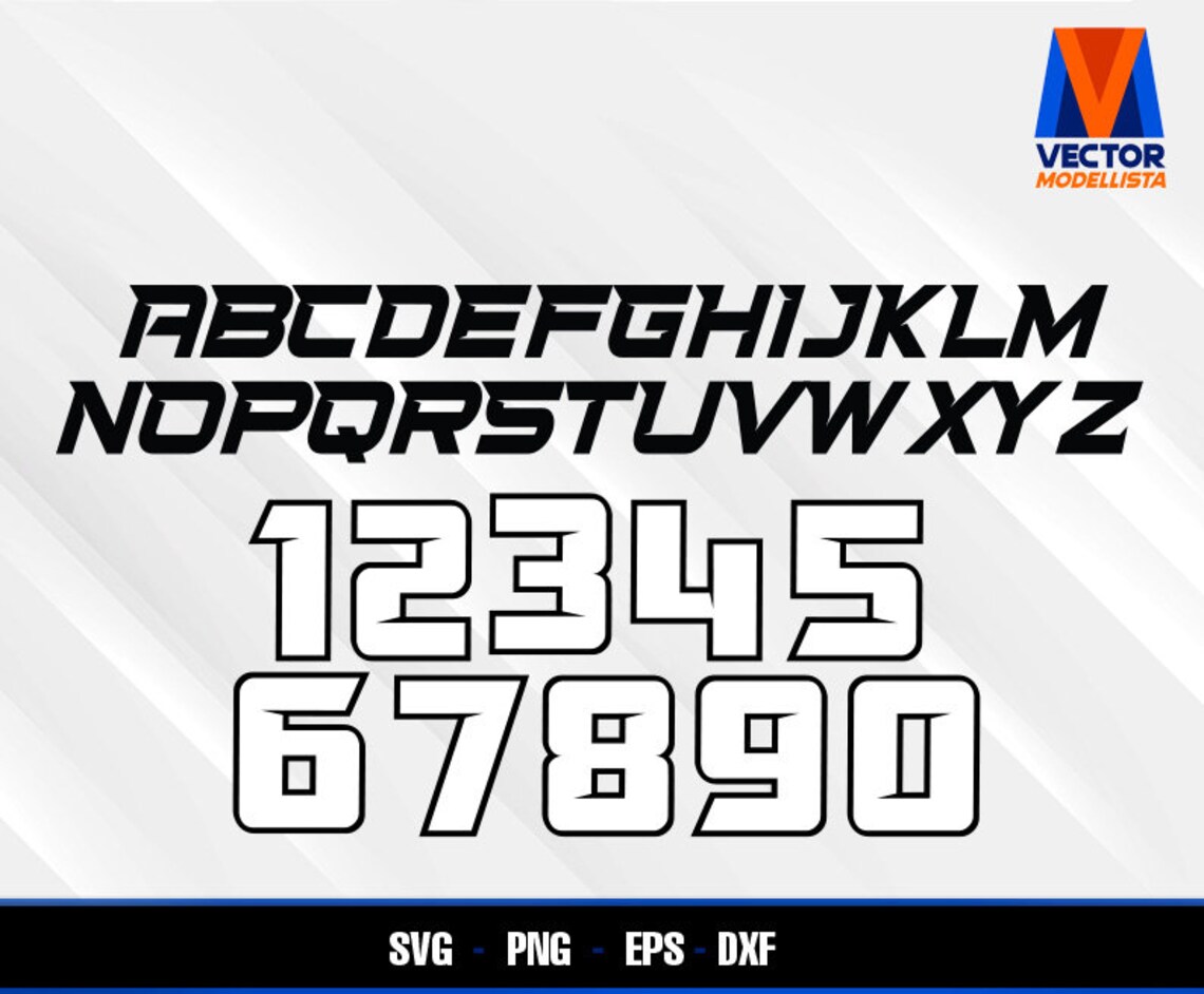 Motocross Racing Number Plate - Racing Alphabet and Numbers SVG - EPS ...