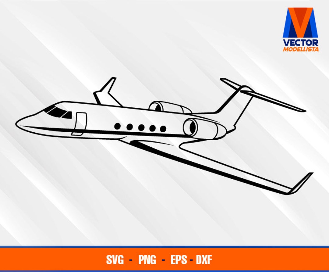 Gulfstream G-IV SVG - EPS - Png - Dxf Vector Art - Cricut - Silhouette ...