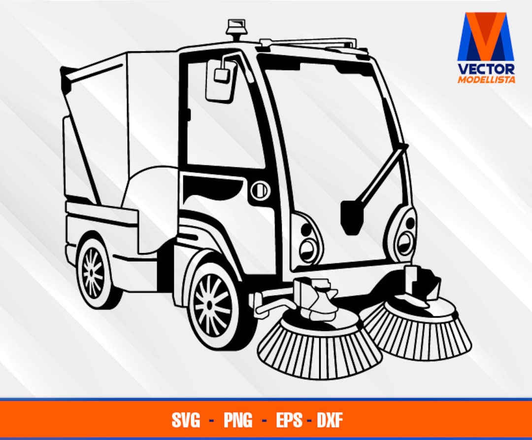 850 EU6 Road Sweeper SVG - PNG - Dxf Vector Art - Cricut - Silhouette ...