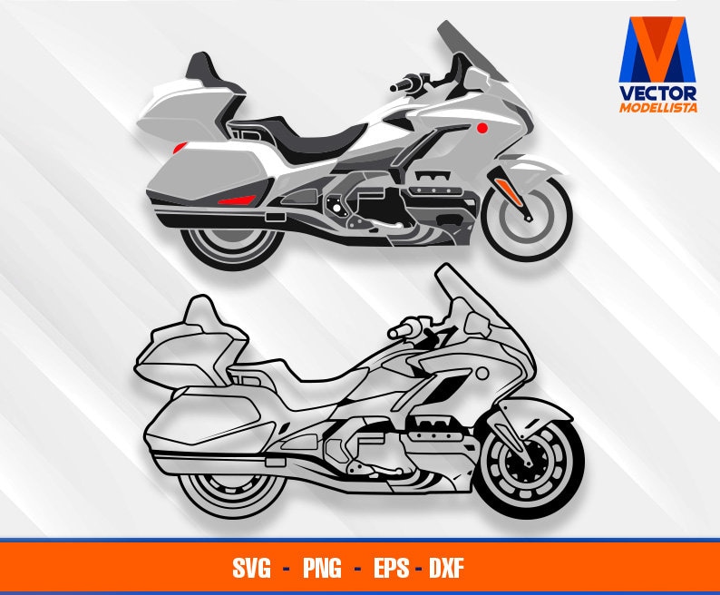 GLX1800 Gold Wing Motorcycle SVG EPS PNG Dxf Machine Embroidery Design ...