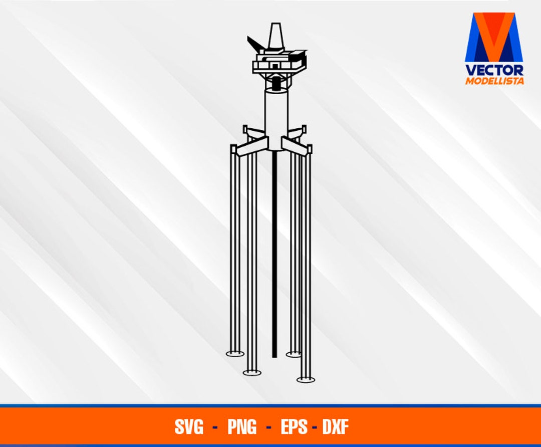Oil Mini Tension Leg Platform EPS SVG PNG Dxf Vector Art - Etsy