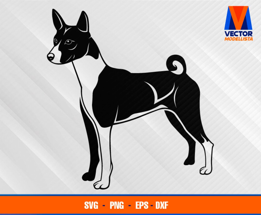 Adult Basenji EPS SVG PNG Dxf Vector Art Cricut Silhouette Cameo - Etsy