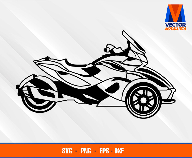 Spyder St Motorcycle EPS SVG PNG Dxf Vector Art Cricut | Etsy Canada