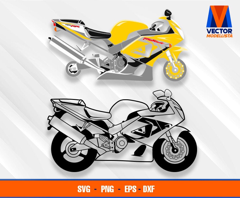 CBR929RR Fireblade Motorcycle EPS SVG PNG Dxf Vector Art Cricut ...
