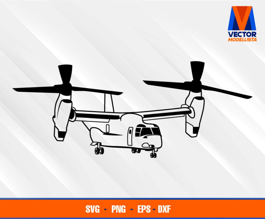 V22-osprey - EPS - PNG - Dxf Vector Art - Us Air Force Cricut ...