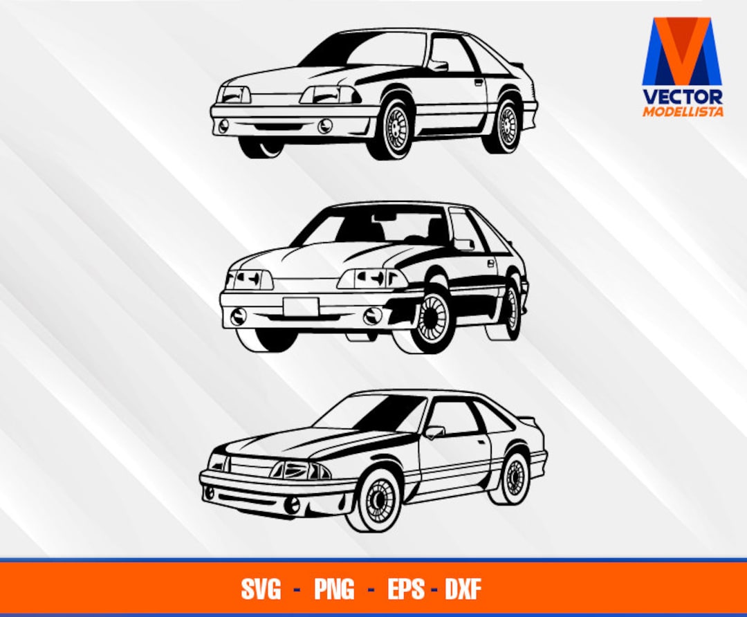 1989 Fox Body Gt EPS - SVG - PNG - Dxf Vector Art - Cricut - Silhouette ...
