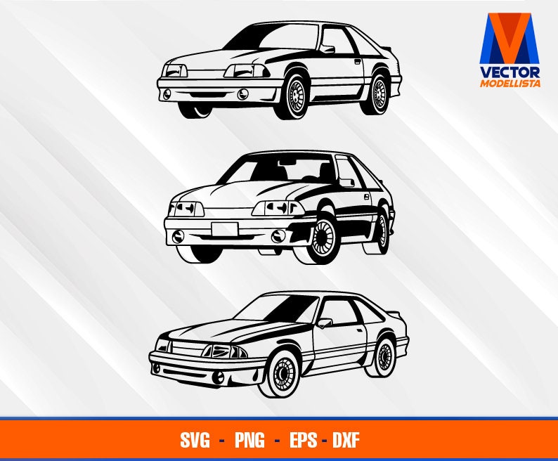 1989 Fox Body Gt EPS SVG PNG Dxf Vector Art Cricut Silhouette Cameo - Etsy