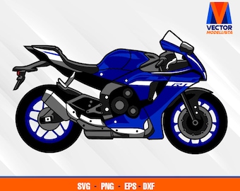 Motorcycle R1 Svg - Etsy