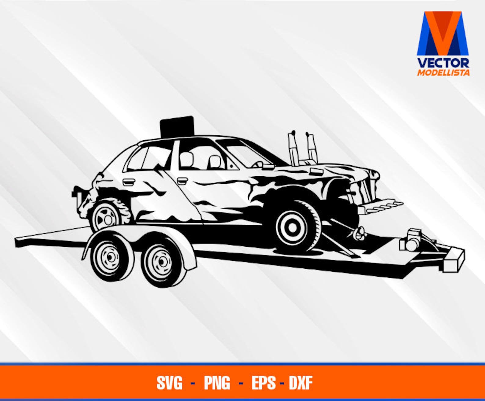 Derby Car on Trailer, Car Demolition, Sublimation, Design Digital ...