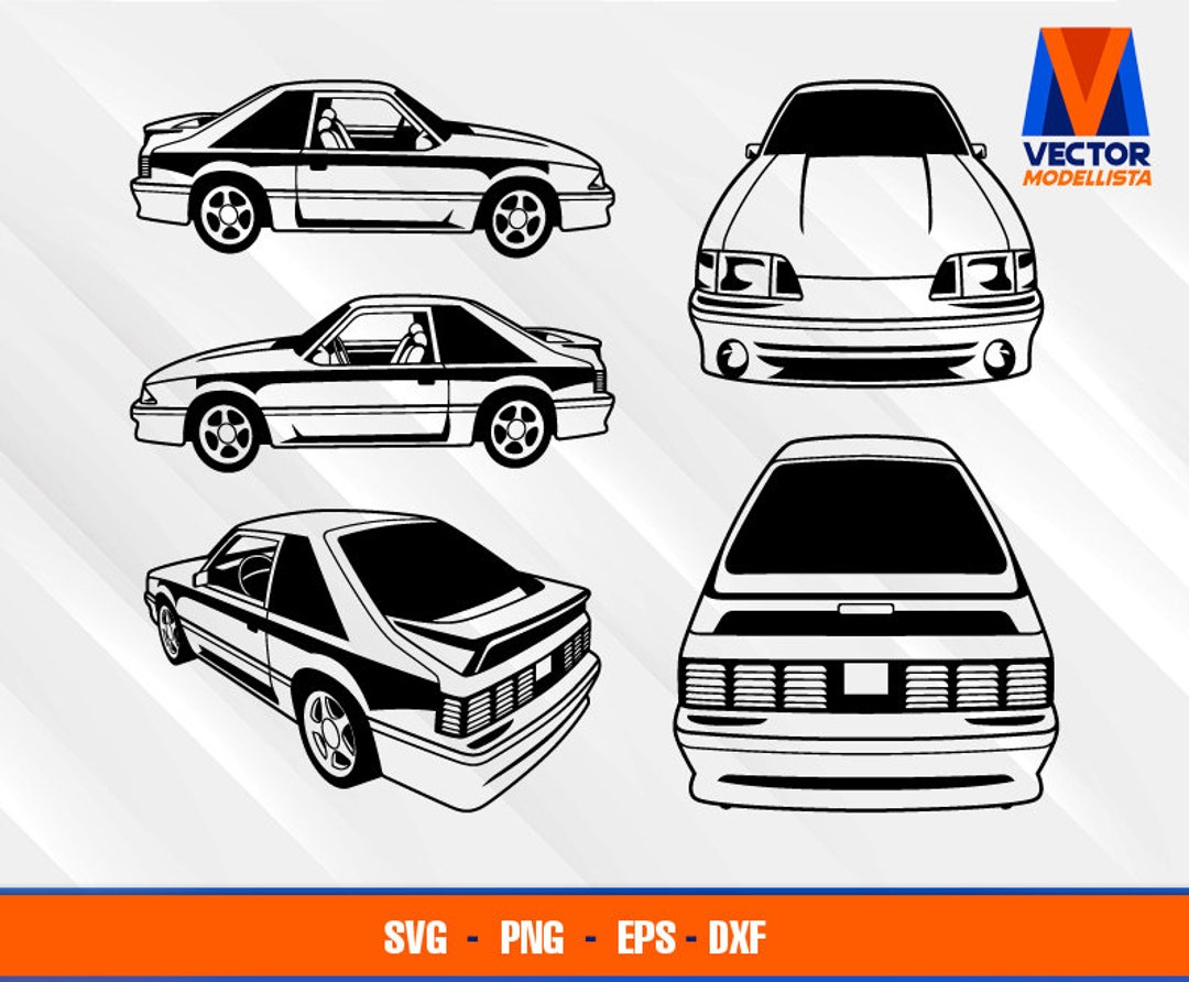 1993 Fox Body Gt EPS - SVG - PNG - Dxf Vector Art - Cricut - Silhouette ...