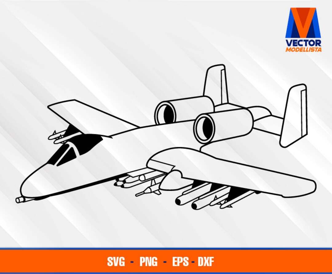 A-10 Thunderbolt II SVG - EPS - Png - Dxf Vector Art - Us Air Force ...