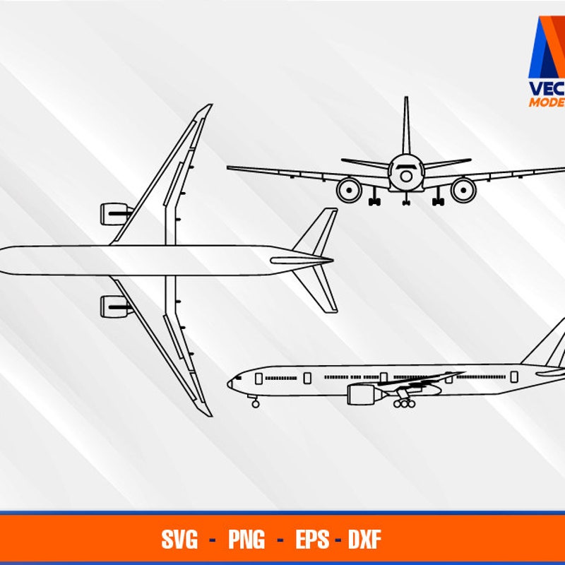 Blueprint Boeing 777 - Etsy