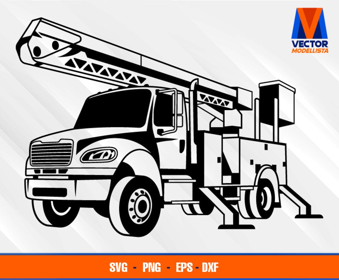 Bucket Truck SVG PNG Dxf Vector Art Cricut Silhouette Cameo - Etsy