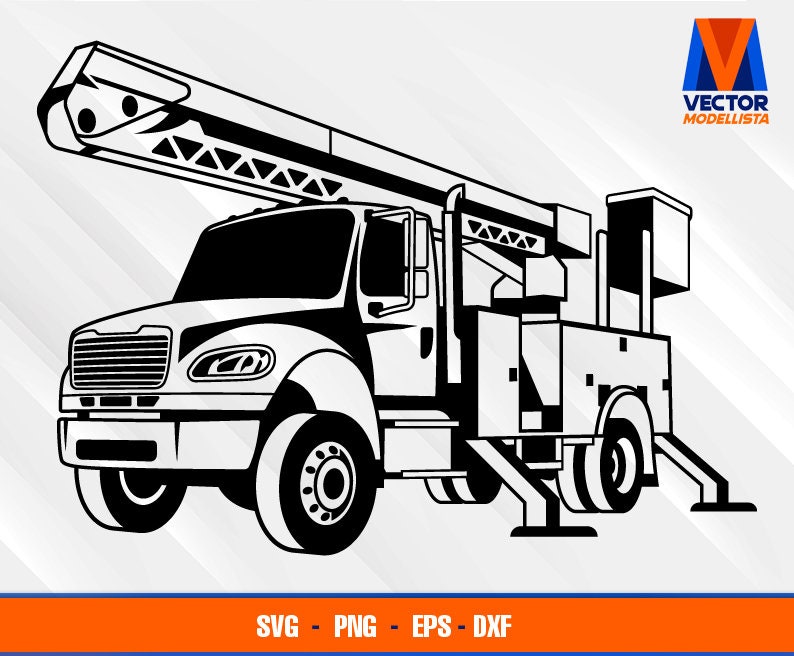 Bucket Truck SVG - PNG - Dxf Vector Art - Cricut - Silhouette Cameo - Etsy
