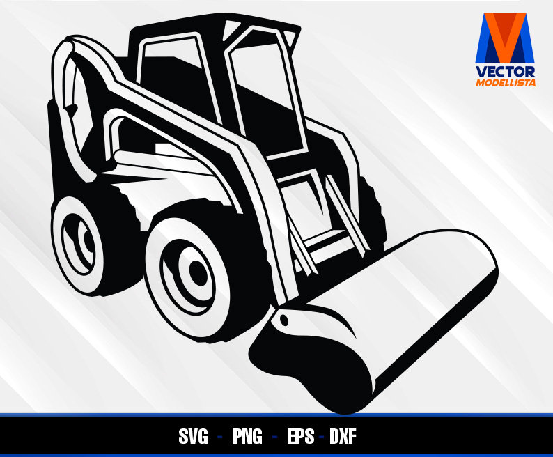 Skid Steer Tiller With EPS SVG PNG Dxf Vector Art - Etsy