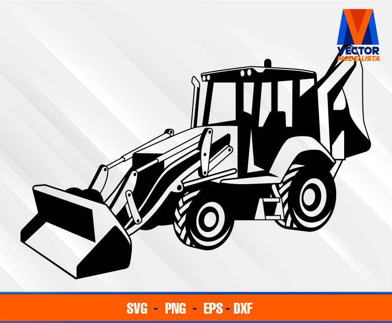 Backhoe Loader EPS - SVG - PNG - Dxf Vector Art - Etsy