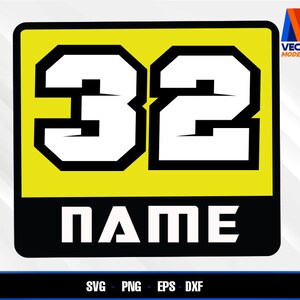 Race Car Number Plate - Racing Numbers and Alphabet SVG - EPS - PNG ...