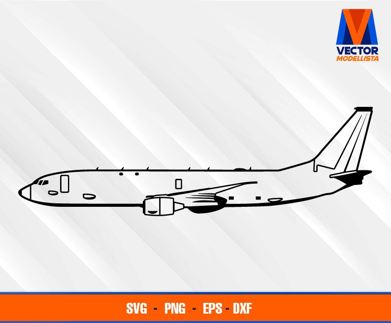 P-8A Poseidon Airplane SVG - EPS - PNG - Dxf Vector Art - Us Air Force ...