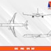 A321 Airplane Blueprint EPS - SVG - PNG - Dxf Vector Art - Cricut ...