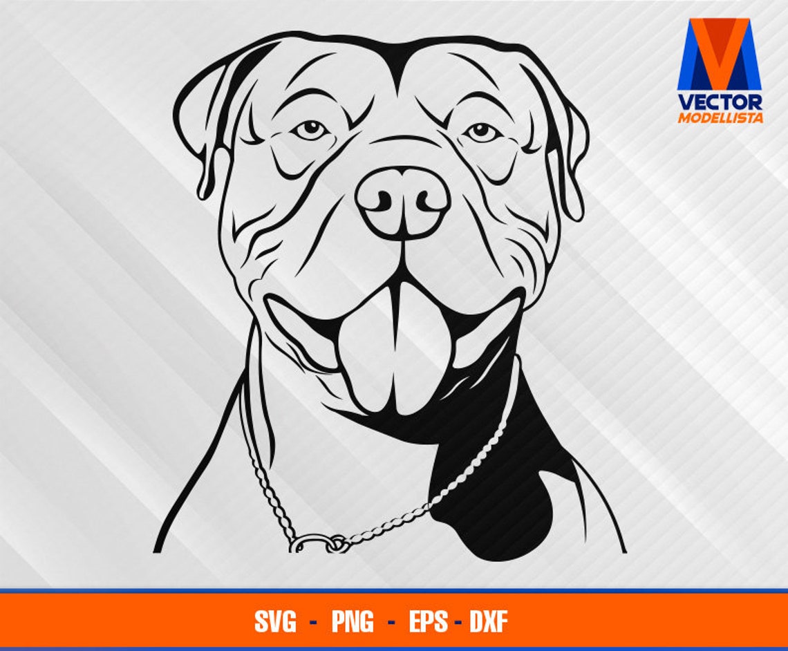 Bullmastif Pitbull Mix EPS SVG PNG Dxf Vector Art - Etsy