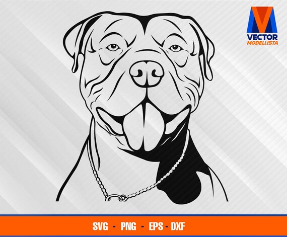 Bullmastif Pitbull Mix EPS SVG PNG Dxf Vector Art - Etsy