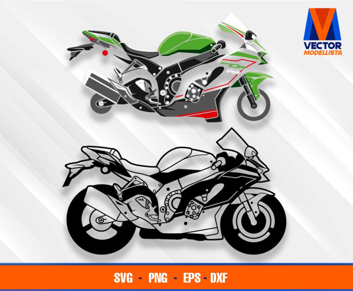 Ninja Zx 10R Motorcycle EPS SVG PNG Dxf Vector Art | Etsy