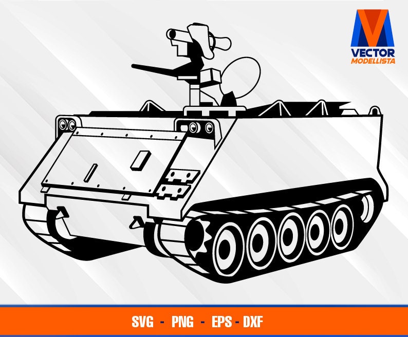 M113 Armored Personnel Carrier SVG - EPS - PNG - Dxf Vector Art ...